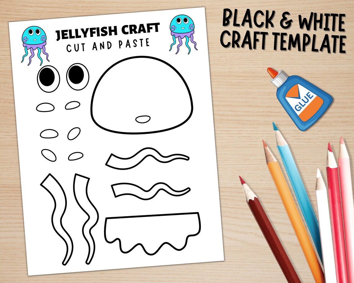 Jellyfish Craft | Sea Life Activity | Ocean Animals Craft | Cut & Paste ...
