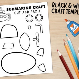 Printable Submarine Craft | Transportation Craft | Build a Submarine ...