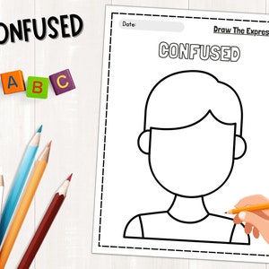 Draw the Expression Worksheets - Drawing Facial Expressions - Emotions ...