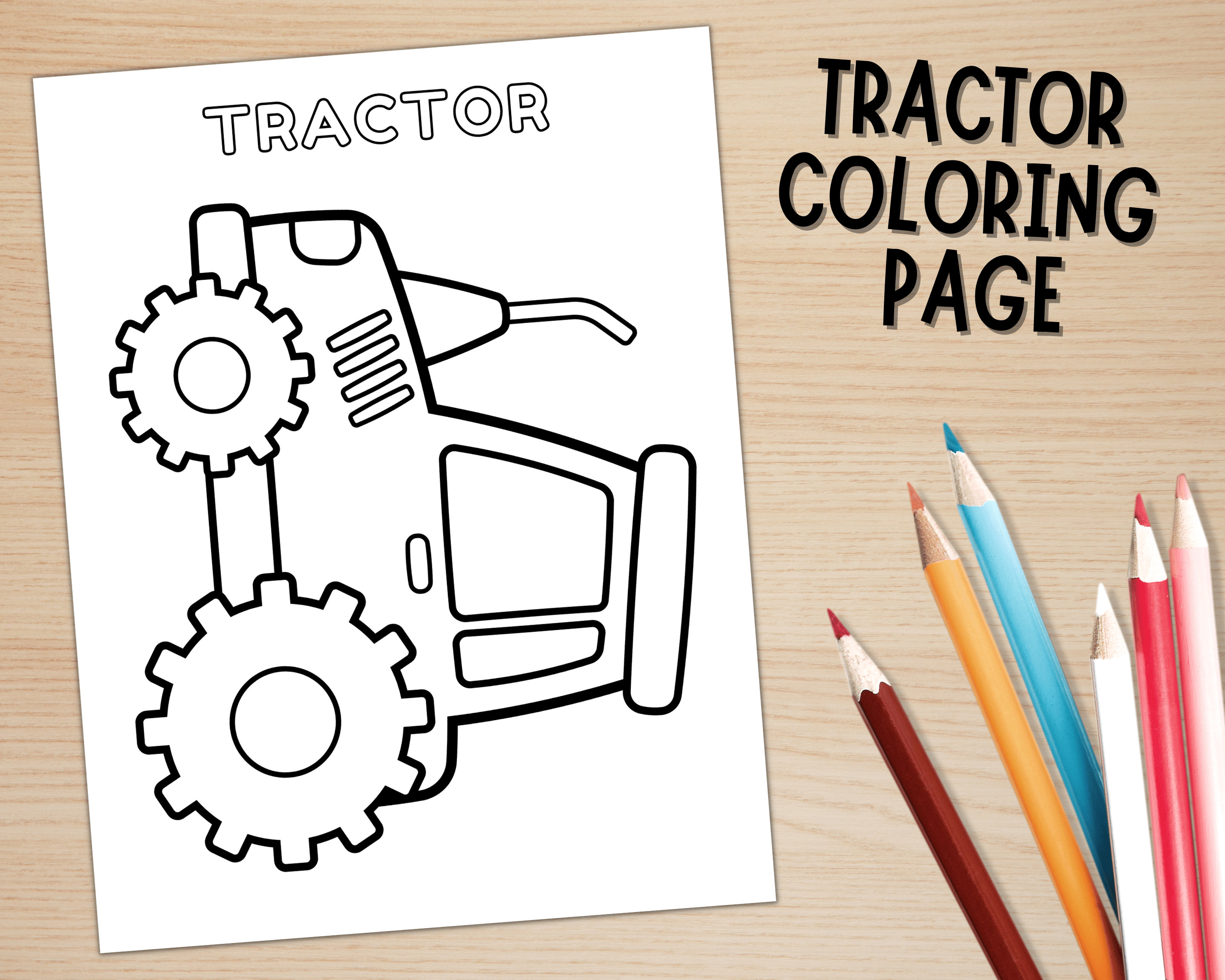 Printable Tractor Craft | Transportation Craft | Build a Tractor | Cut ...