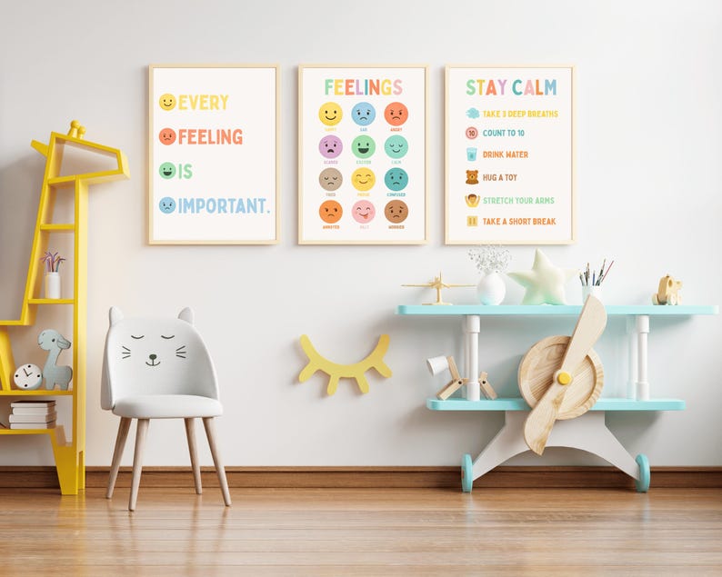 Feelings Posters for Kids | SEL Emotions & Calm Down Strategies (3 ...