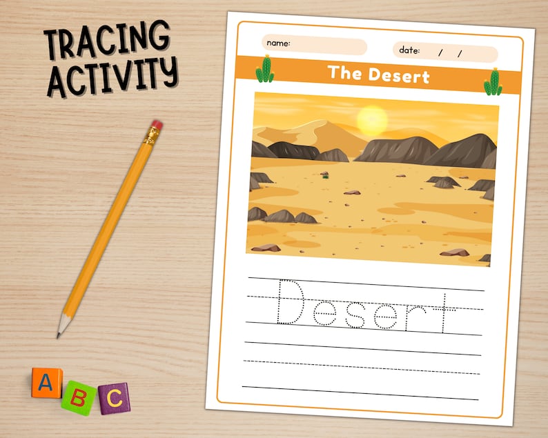 Printable Desert Worksheets for Kids | Desert Animals Activities ...