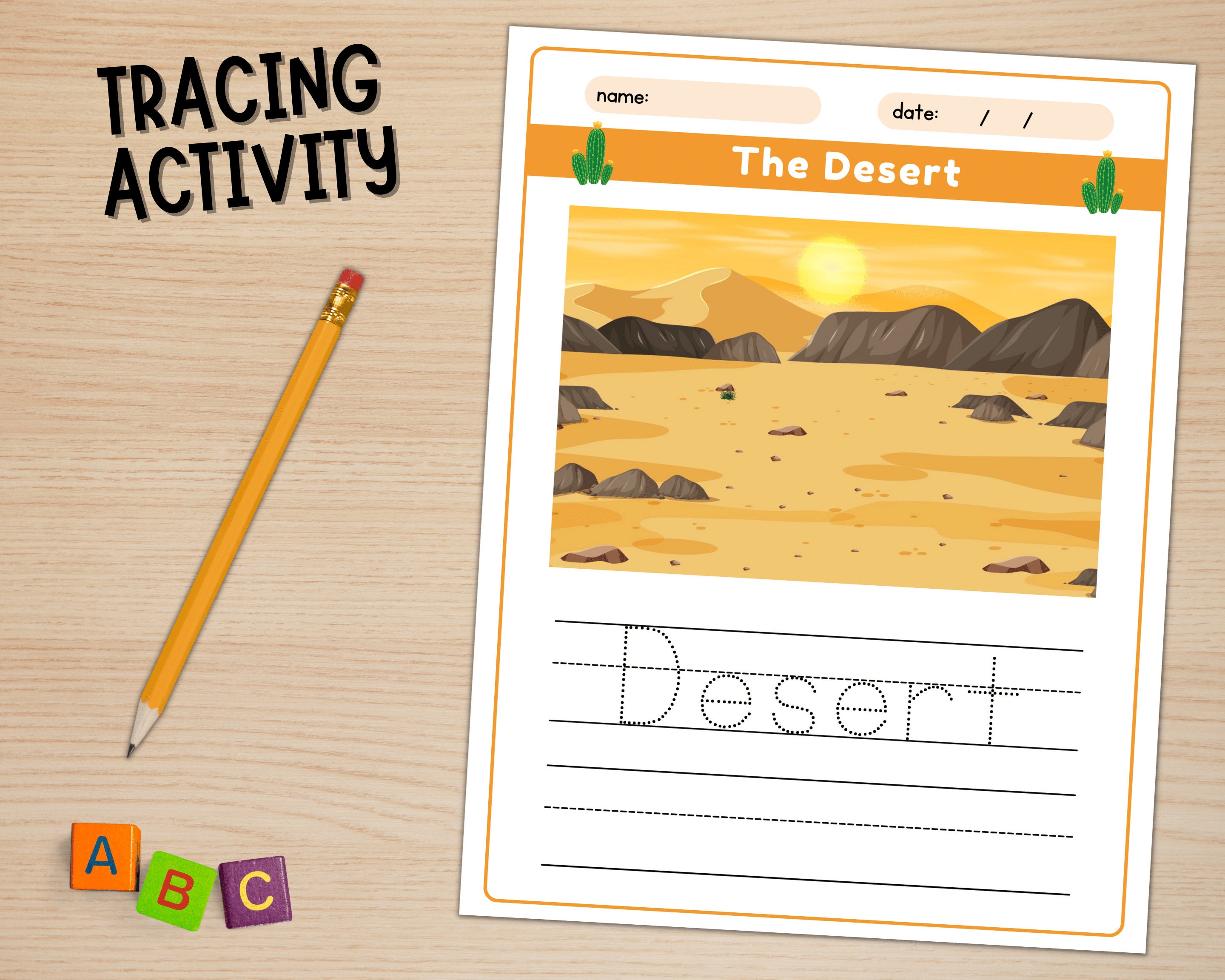 Printable Desert Worksheets for Kids | Desert Animals Activities ...