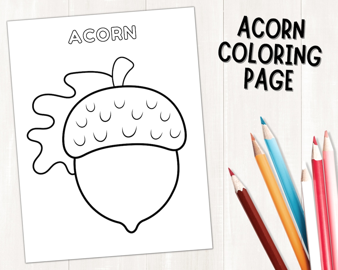 Acorn Printable Craft Acorn Craft Template for Kids Fall Activities ...