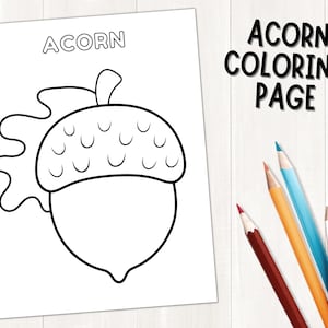 Acorn Printable Craft | Acorn Craft Template for Kids | Fall Activities ...