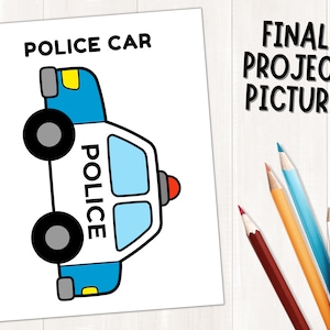 Printable Police Car Craft | Transportation Craft | Build a Police Car ...