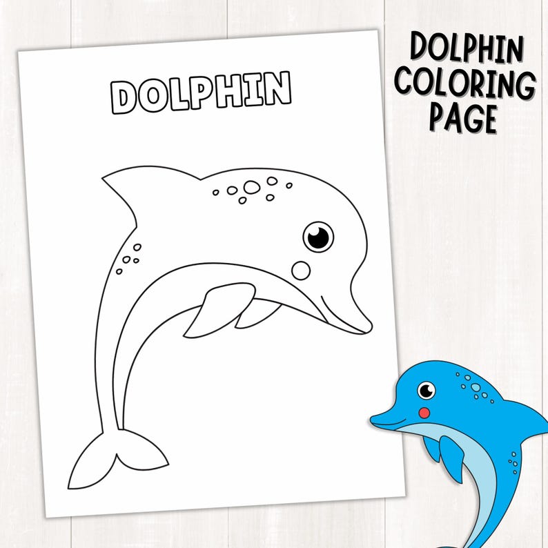 Printable Dolphin Craft Template | Summer Craft Activity | Sea Animal ...