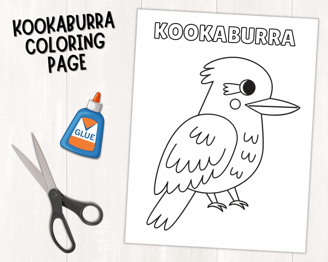 Printable Kookaburra Craft for Kids | Australian Bird Activity | Cut ...