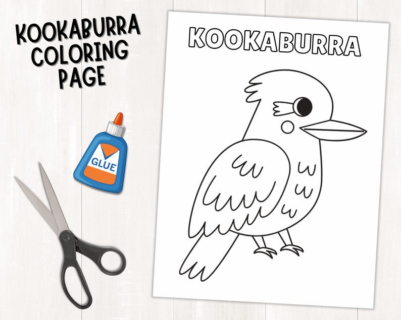 Printable Kookaburra Craft for Kids | Australian Bird Activity | Cut ...