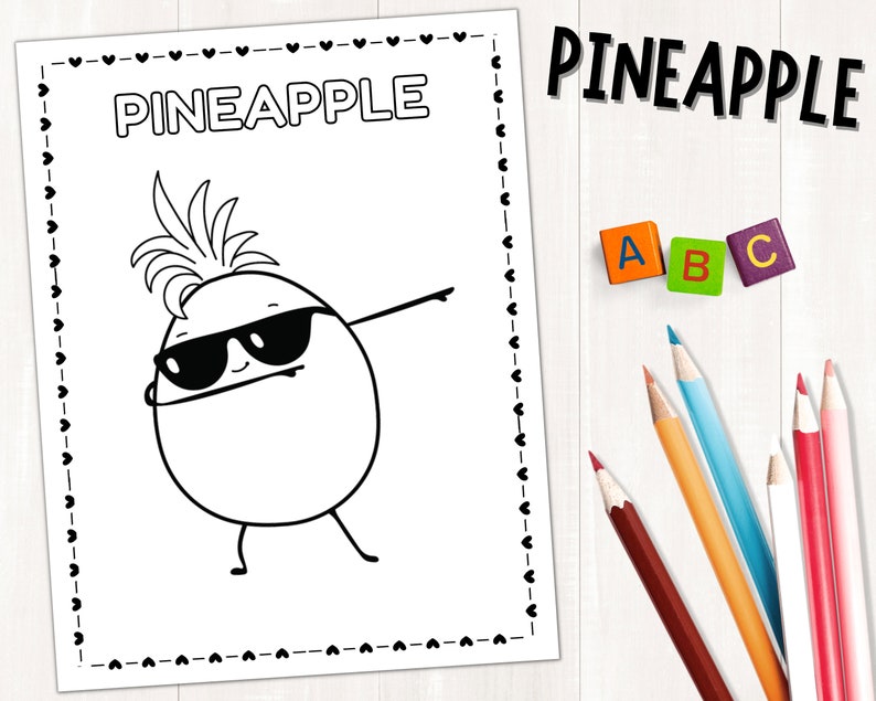 Printable Fun Fruits Coloring Pages for Kids, Summer Coloring Sheets ...