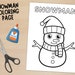 Printable Snowman Craft Template for Kids | Winter Activities | Color ...