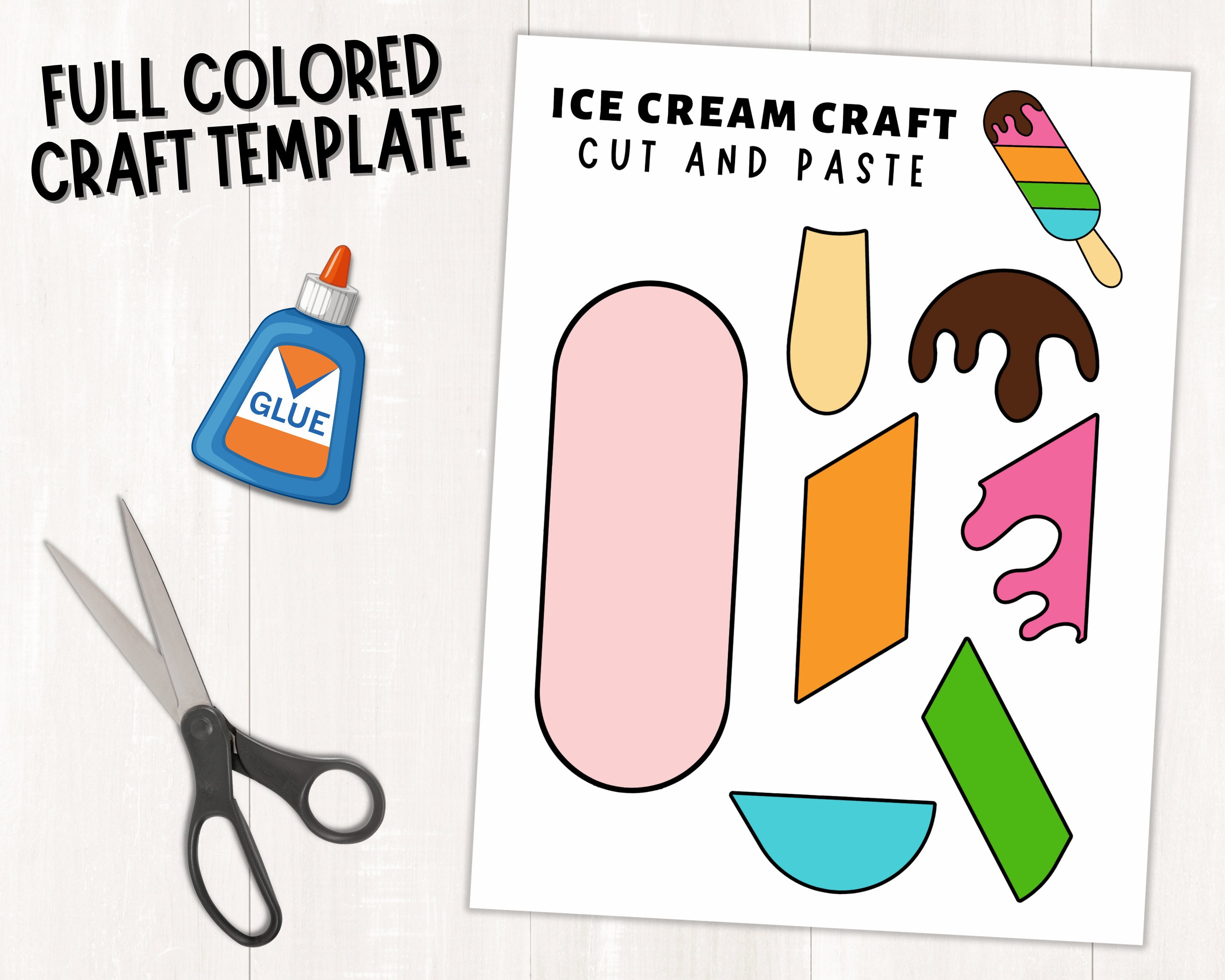 Printable Ice Cream Craft | Build an Ice Cream | Summer Craft Activity ...