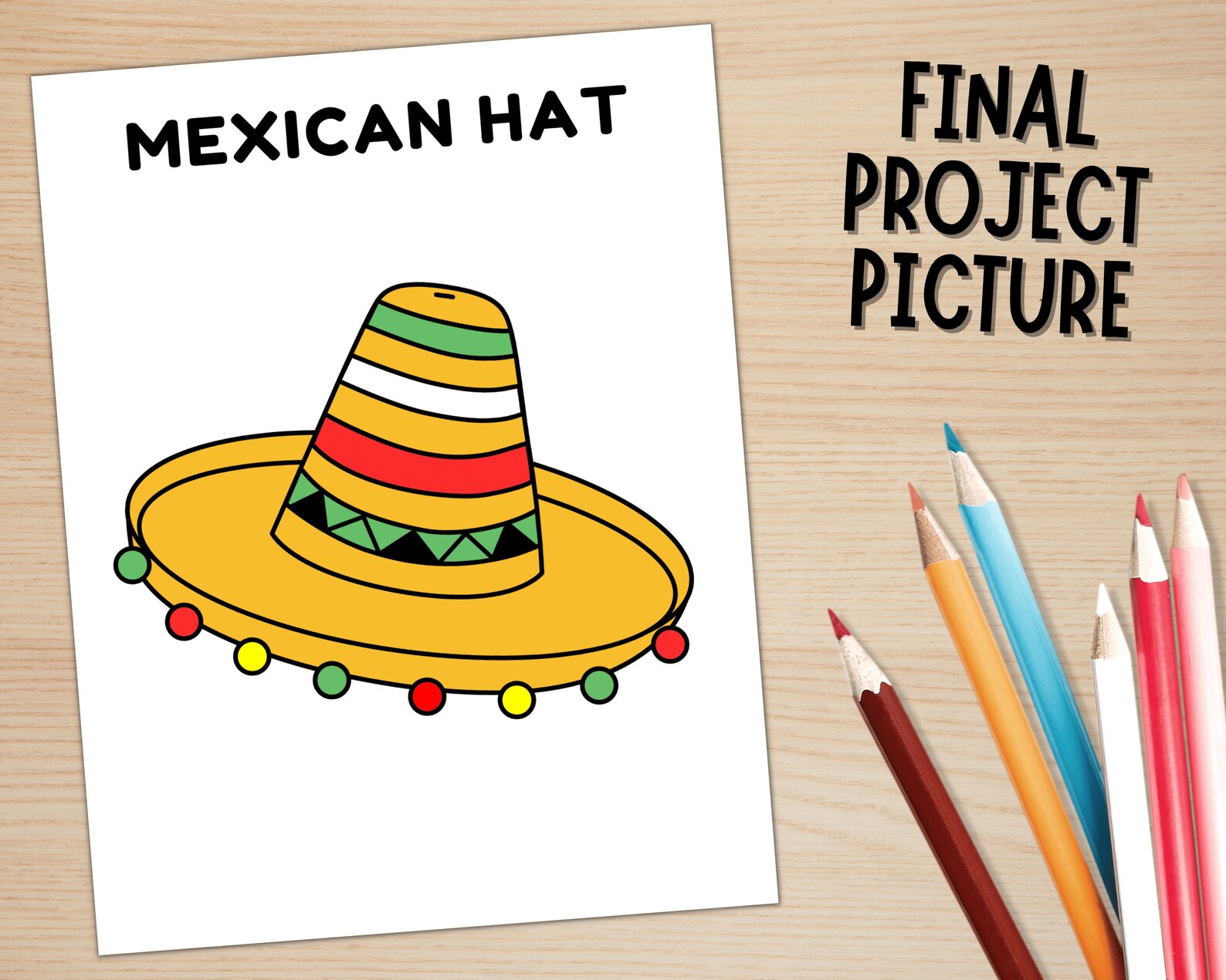Printable Sombrero Hat Craft | Hispanic Heritage Month Craft | Cinco De ...