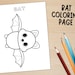 Bat Craft Printable Template, Halloween Craft, Bat Coloring Page, Build ...