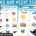 Day and Night Sorting Activity | Cut and Paste | Day or Night Printable ...