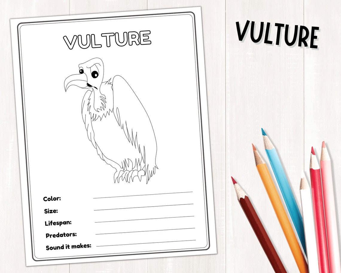 Printable Wild Animals Coloring Pages for Kids, Wild Animals Research ...