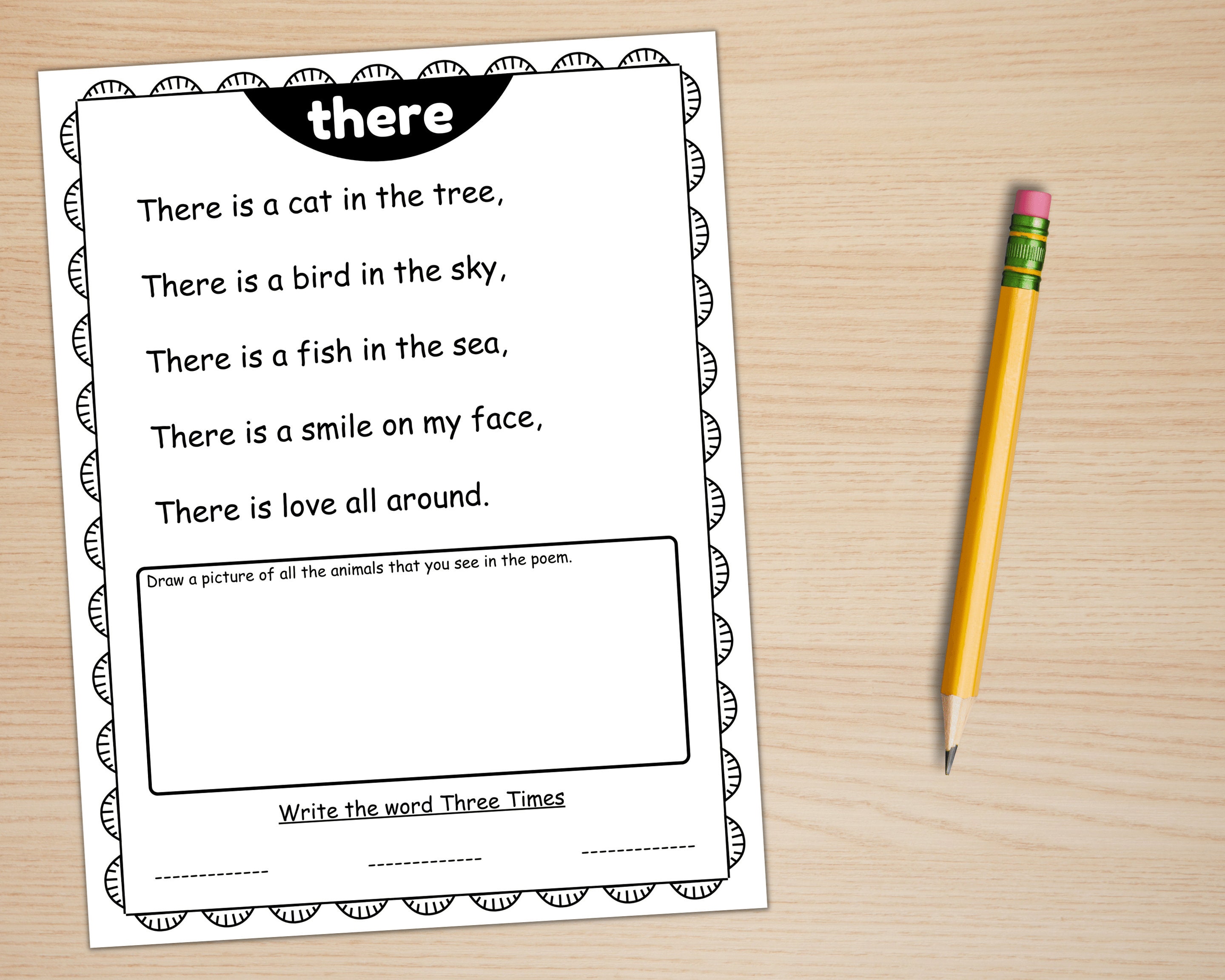 Sight Word Poems | Sight Word Activity | Worksheets | Read & Draw ...