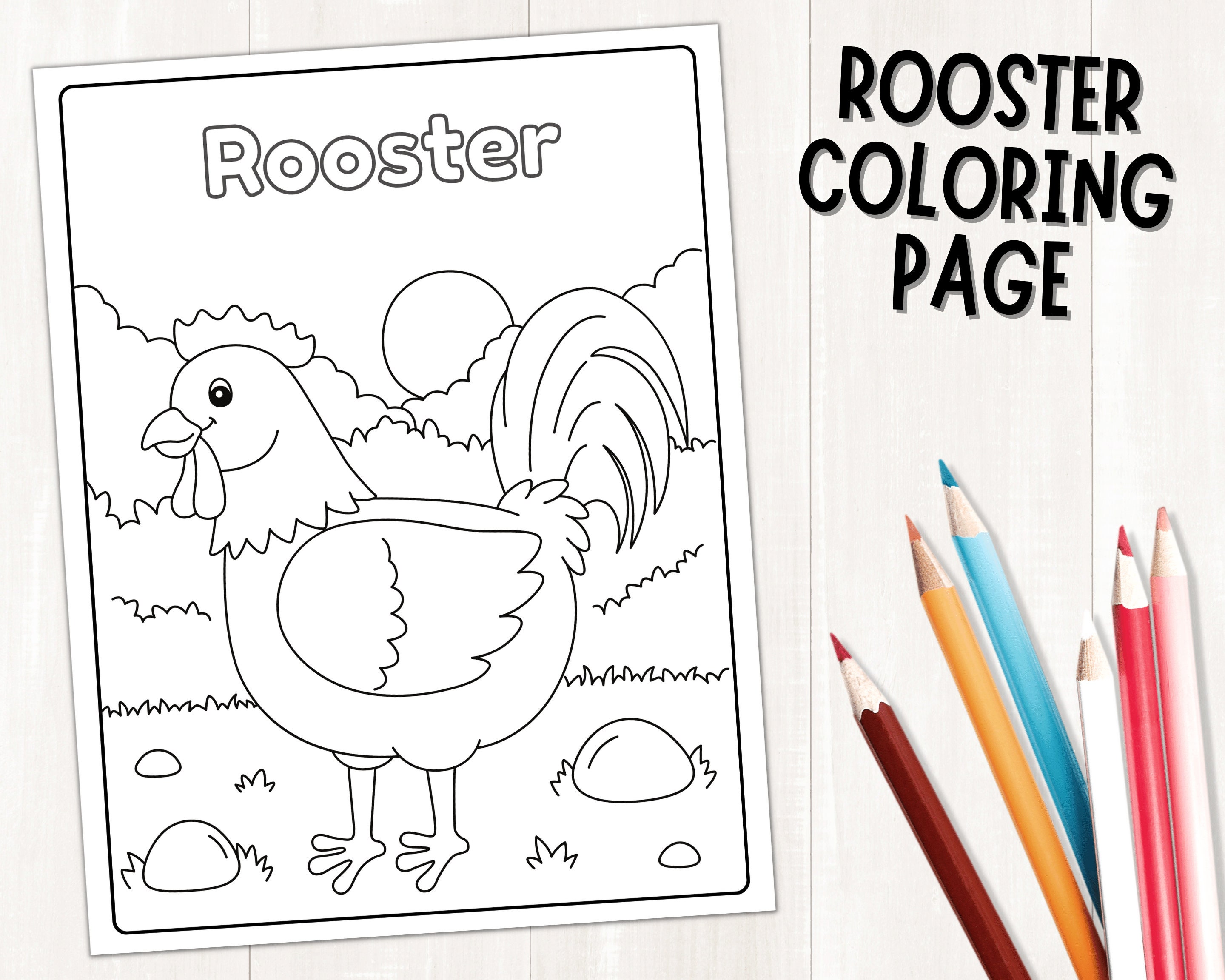 Printable Farm Coloring Pages for Kids, Farm Animals Coloring Sheets ...