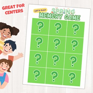 Printable Spring Memory Game for Kids | Matching Game With Spring ...
