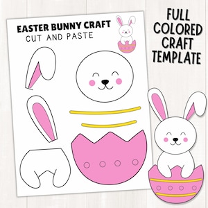 Printable Easter Bunny Craft Template | Easter Craft for Kids | Spring ...