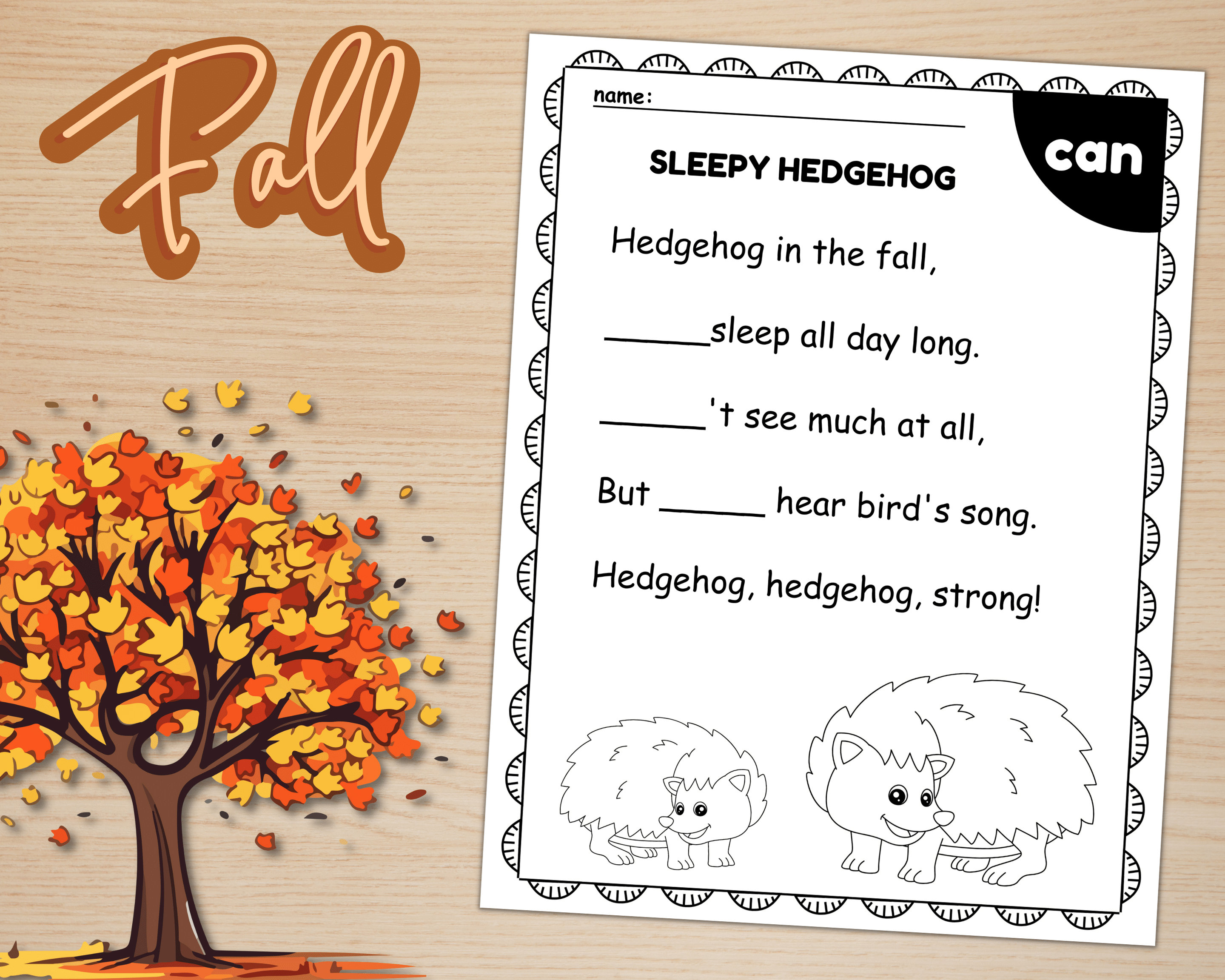 Fall Sight Word Poems | Sight Word Worksheets | Fall Songs | 16 Poems ...