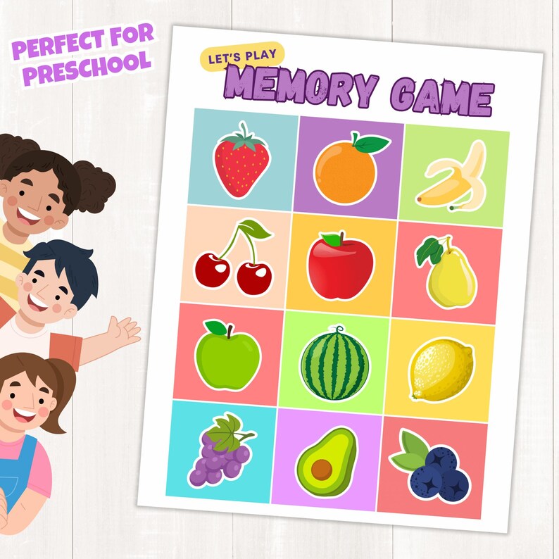 Fruit Memory Game Printable | Fun Matching Activity for Kids ...