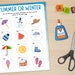 Four Seasons Sorting Activity | Cut and Paste | Seasons Matching Game ...