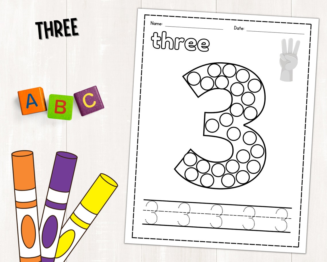Number Dot Marker 0-10 Worksheets Counting Do-a-dot Printables Numbers ...
