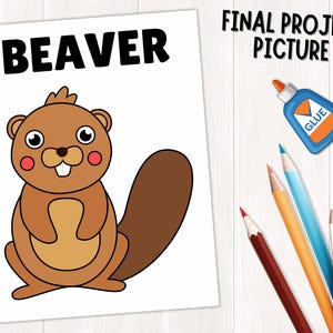 Printable Beaver Craft Template for Kids | Canada Day Activity | Summer ...