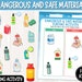Dangerous and Safe Material Sorting Activity | Cut & Paste | Safe and ...