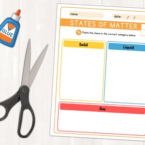States of Matter Sorting Activity | Solid, Liquid, and Gas | States of ...