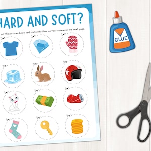 Hard and Soft Materials Sorting Activity | Sense of Touch Montessori ...