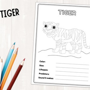Printable Wild Animals Coloring Pages for Kids, Wild Animals Research ...