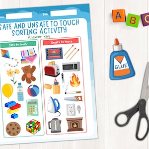 Safe and Unsafe to Touch Sorting Activity | Cut and Paste | Safe and Unsafe to Touch Sort ...