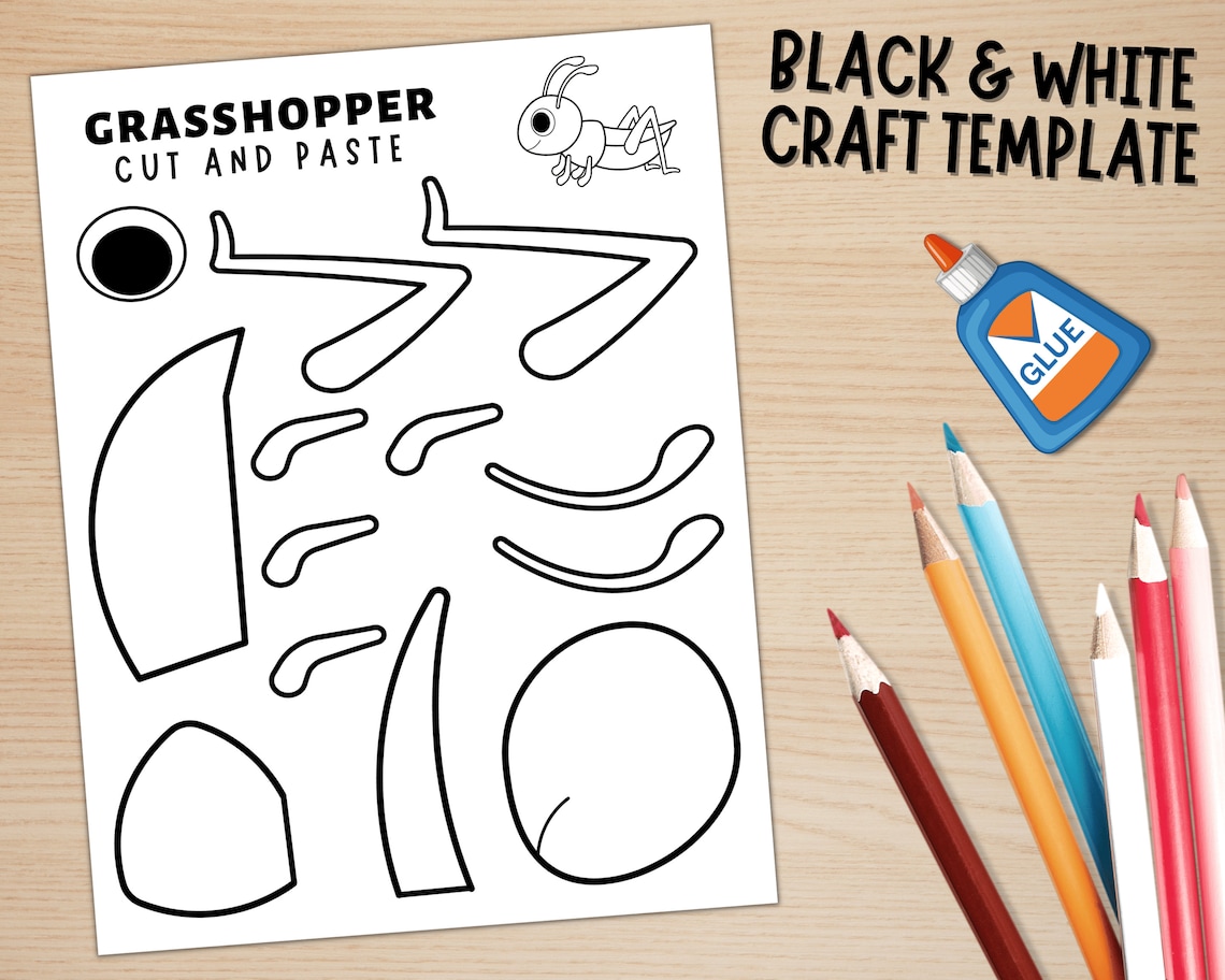 Grasshopper Craft Printable Template Insect Craft Activity Grasshopper ...