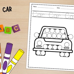 Transportation Do-a-dot Printables | Vehicles Dot Markers | Tracing ...