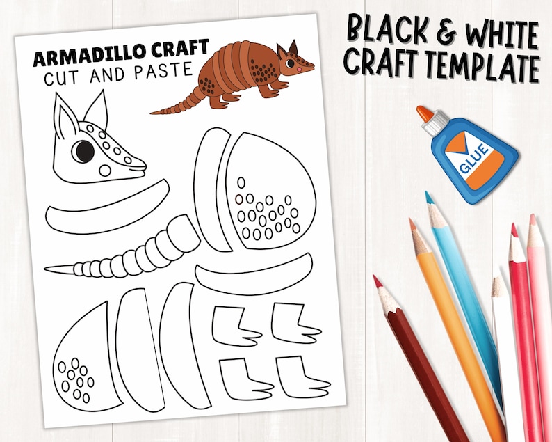 Printable Armadillo Craft for Kids | Build an Armadillo | Summer ...