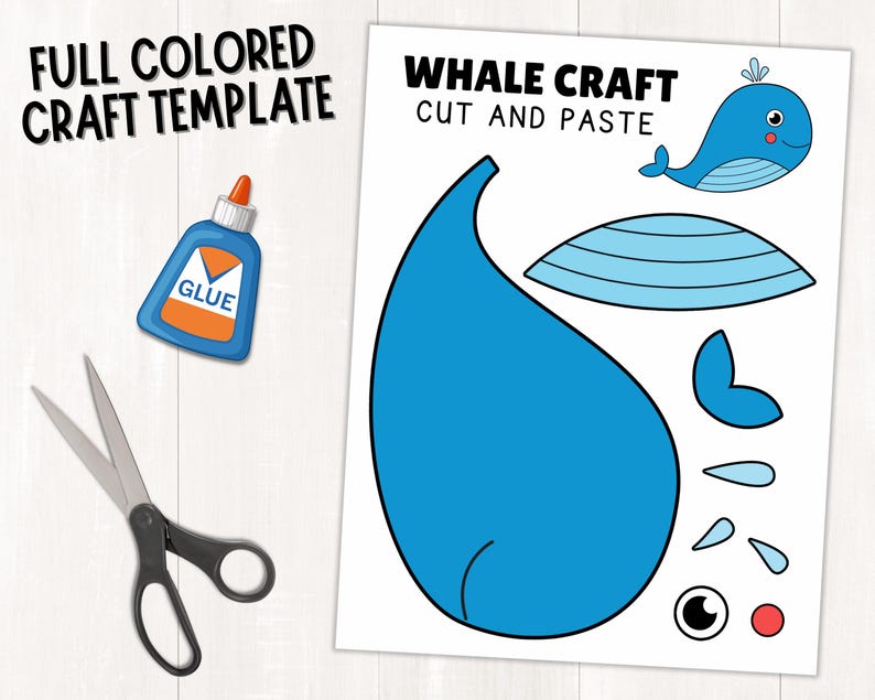 Printable Whale Craft | Build a Paper Wale Craft Activity | Ocean ...
