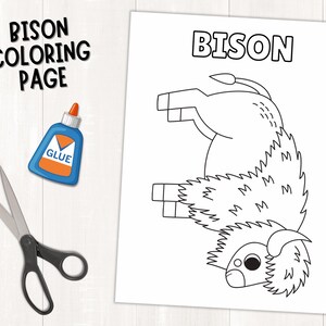 Bison Craft Printable Template | Native American Craft Activity ...
