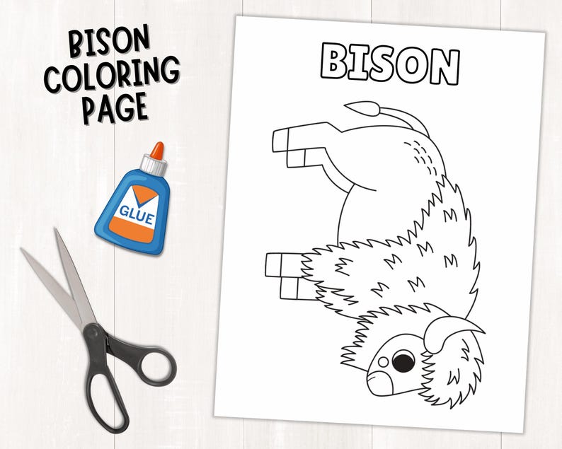Bison Craft Printable Template | Native American Craft Activity ...