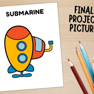 Printable Submarine Craft | Transportation Craft | Build a Submarine ...