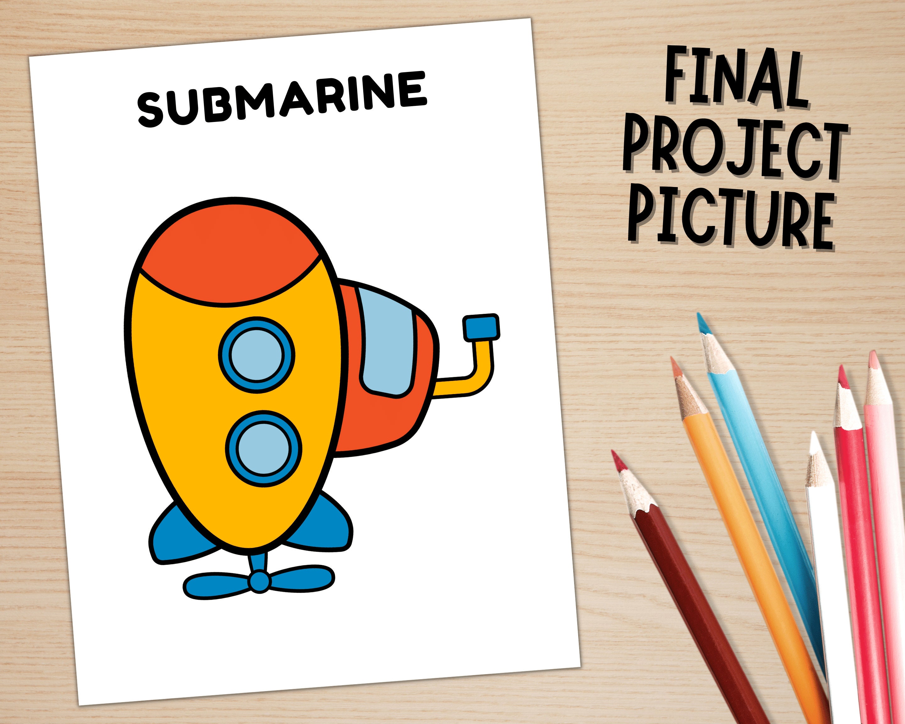 Printable Submarine Craft | Transportation Craft | Build a Submarine ...