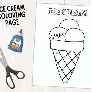 Ice Cream Cone Craft Template | Build an Ice Cream Cone | Summer Craft ...