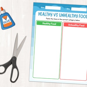 Healthy and Unhealthy Food Sorting Activity, Healthy or Unhealthy Food ...