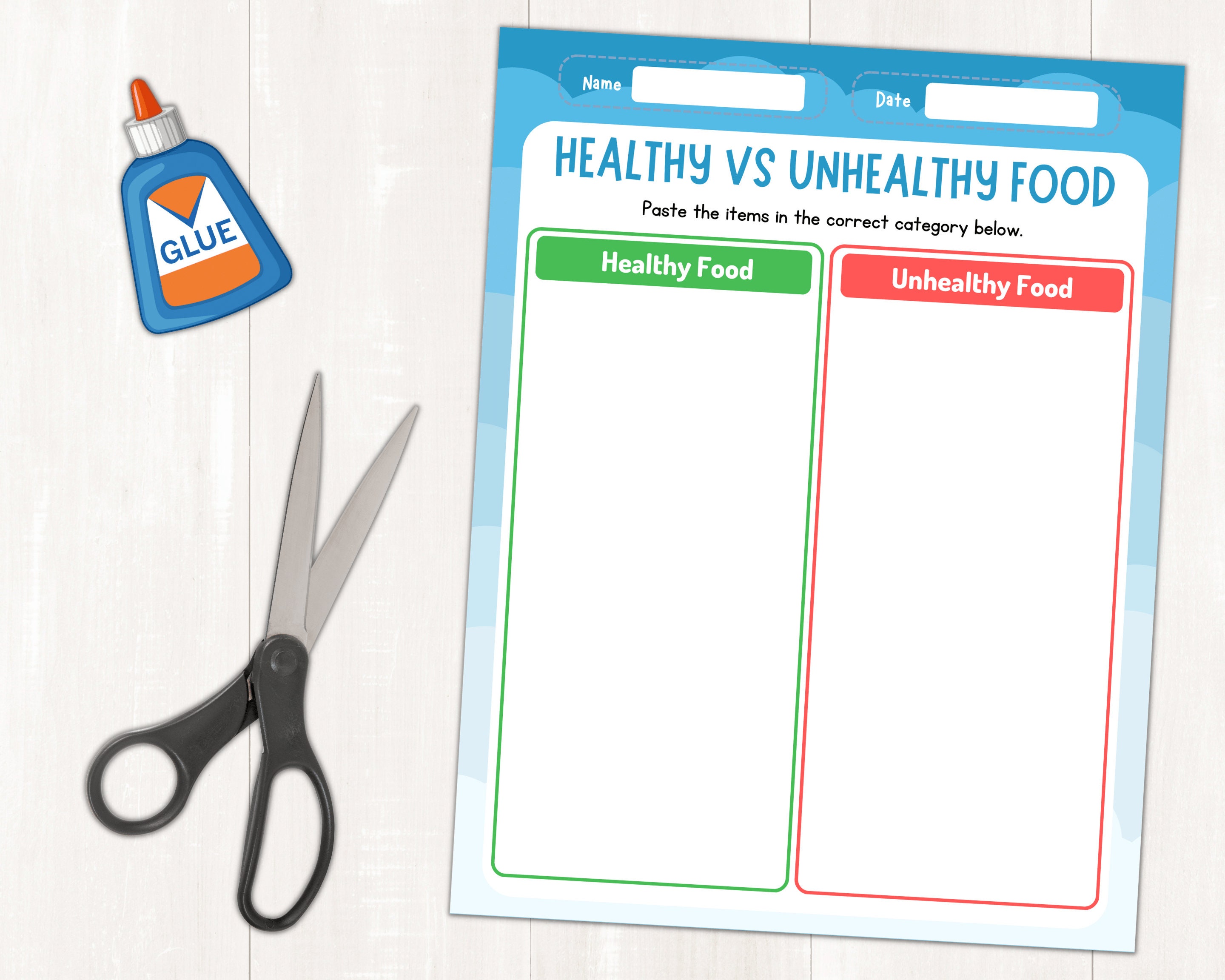 Healthy and Unhealthy Food Sorting Activity, Healthy or Unhealthy Food ...