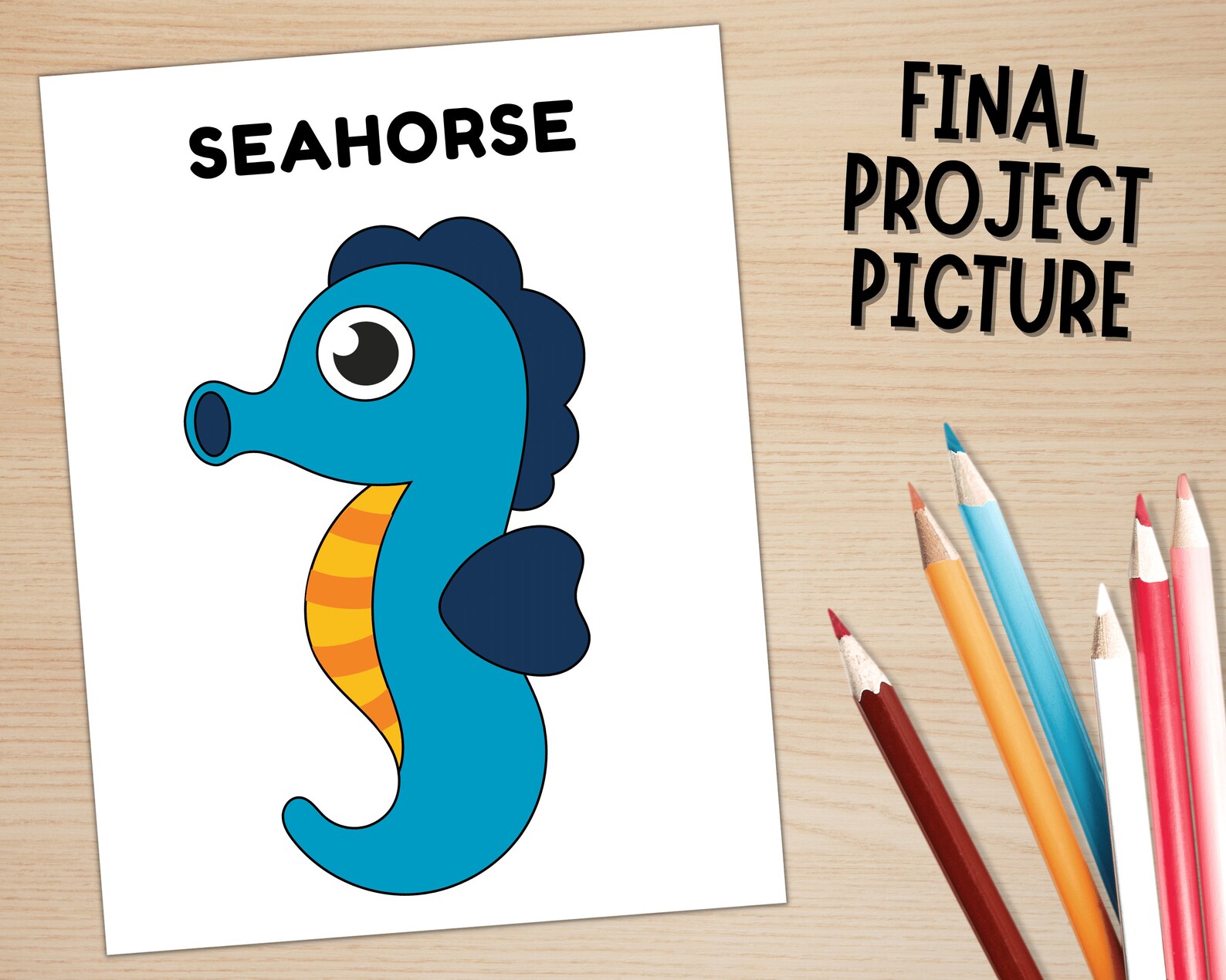 Seahorse Craft | Sea Life Activities | Ocean Animal Craft | Cut & Paste ...