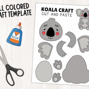 Printable Koala Craft Template for Kids | Australia Day Activities ...