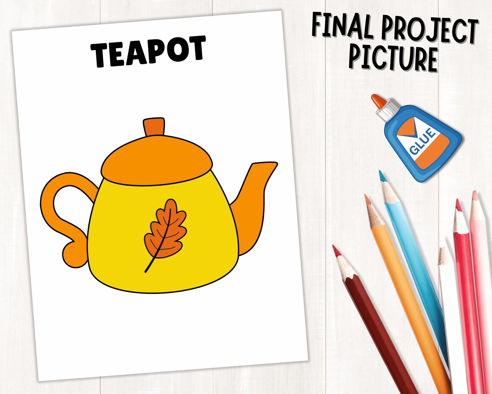 Teapot Craft for Kids | Printable Tea Party Craft Activity | Build a ...
