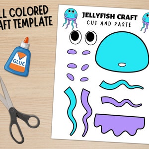 Jellyfish Craft | Sea Life Activity | Ocean Animals Craft | Cut & Paste ...