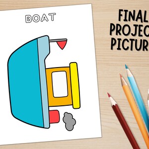 Boat Craft Template, Transportation Activities, Boat Cut & Paste Craft ...